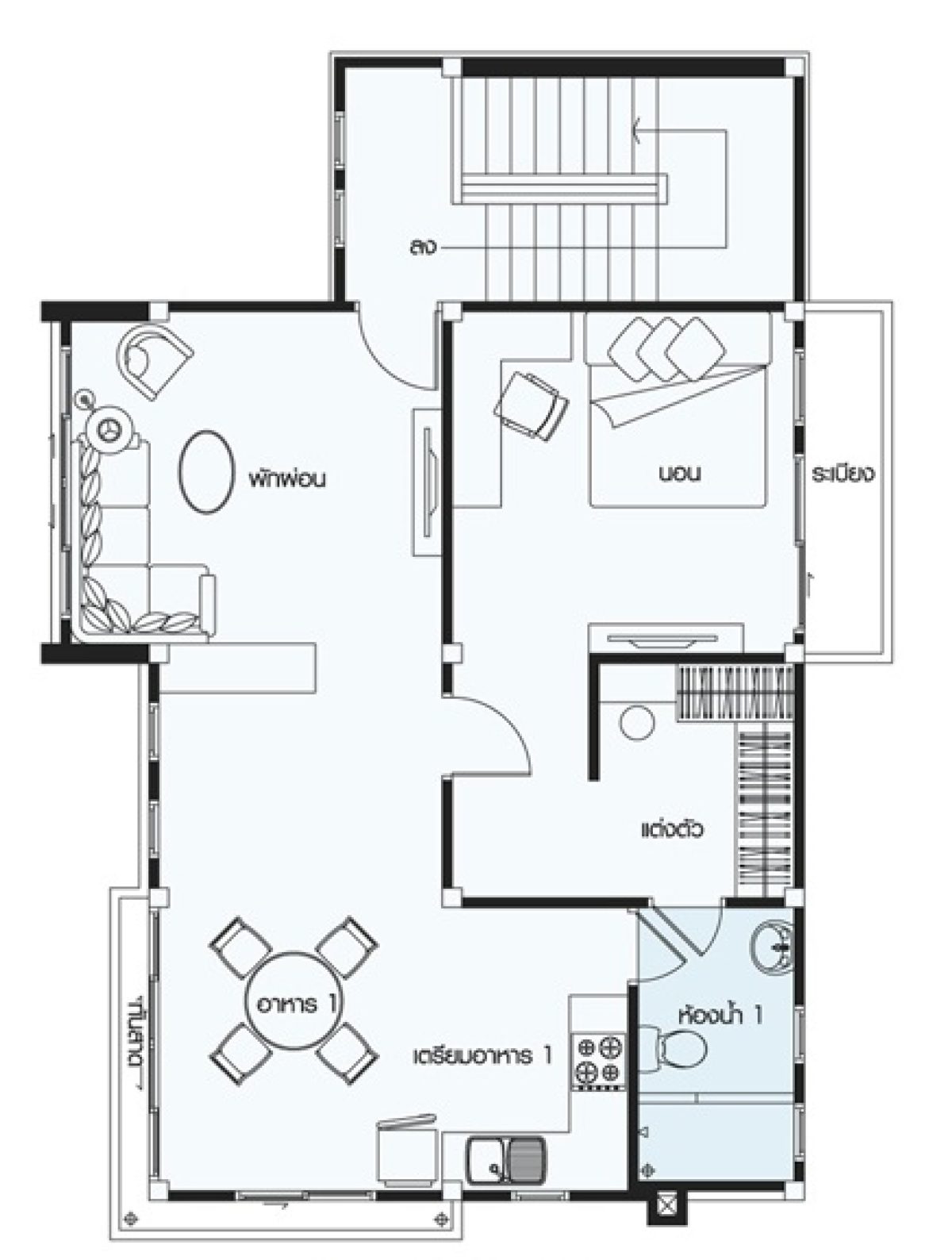 Office House design plan idea 6.6x11.5m - House Plans 3D
