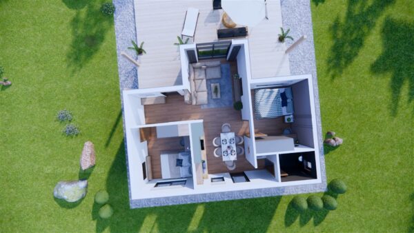Beautiful Farm House 9x7 House Design (Wooden house ) Plan - House Plans 3D