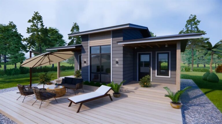 Beautiful Farm House 9x7 House Design (Wooden house ) Plan - House Plans 3D