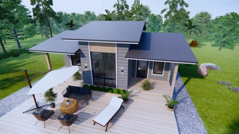 Beautiful Farm House 9x7 House Design (Wooden house ) Plan - House Plans 3D