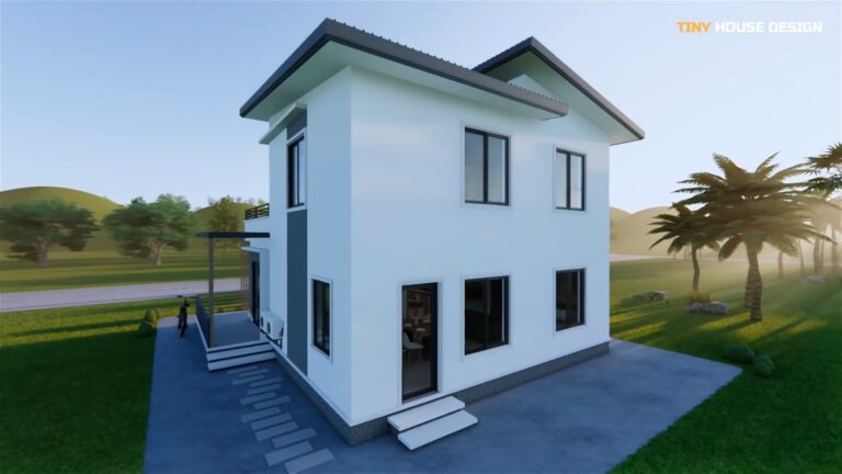House Design 2 Storey 8.50m x 10m (85 sqm) 4 Bedrooms - House Plans 3D
