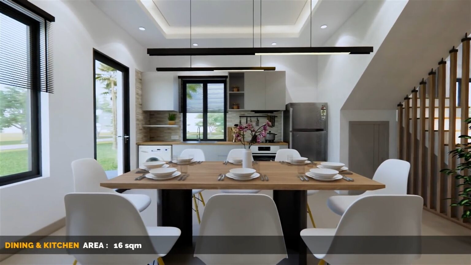 House Design 2 Storey 8.50m x 10m (85 sqm) 4 Bedrooms - House Plans 3D