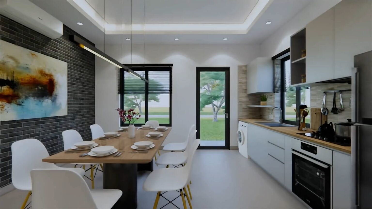 House Design 2 Storey 8.50m x 10m (85 sqm) 4 Bedrooms - House Plans 3D