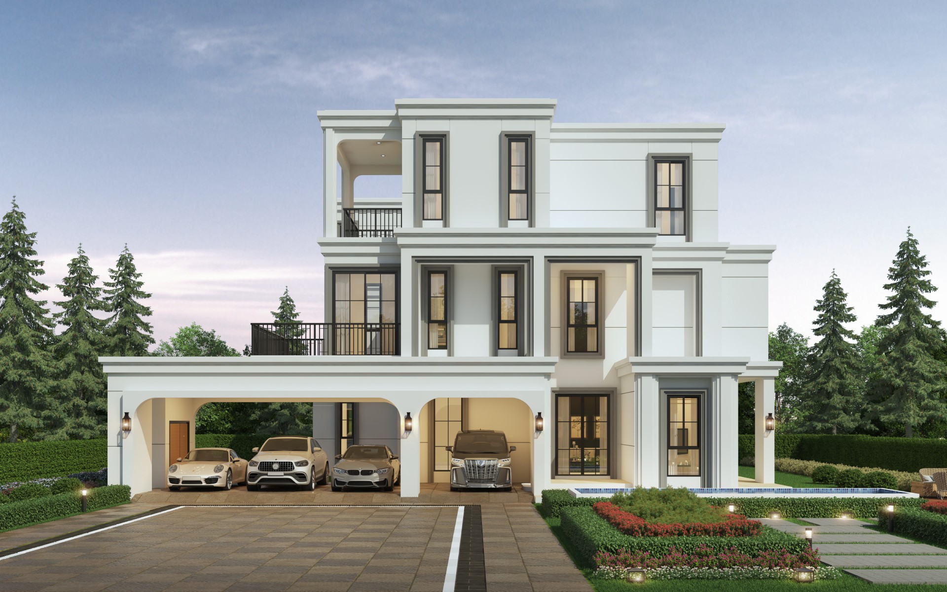 House Design Plot 23x24 Meter 5 Beds 7 Baths - House Plans 3D