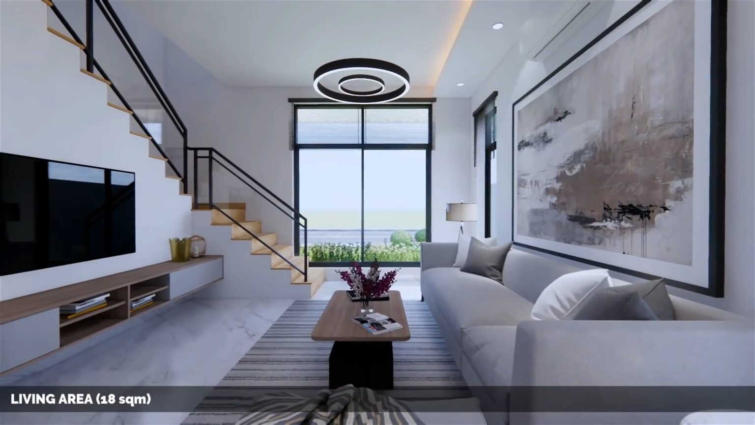 Modern House Design 8x10 m 2 storey House with 3 Bedrooms - House Plans 3D