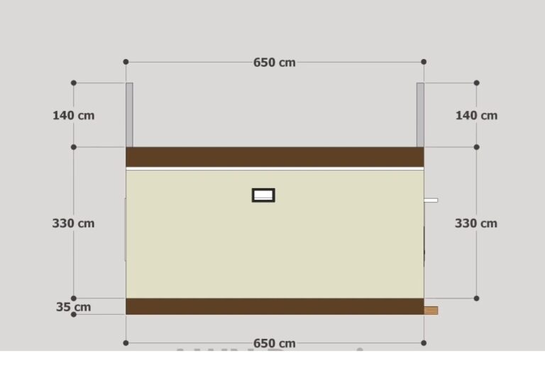 20x20 Small House Plan 6x6M with 2 Beds 1 Bath - House Plans 3D