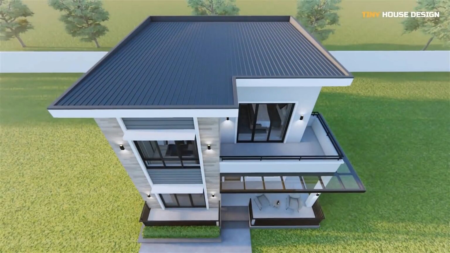 23x25 Small House Design 7x7.5m 4 Bedrooms 2 Baths - House Plans 3D