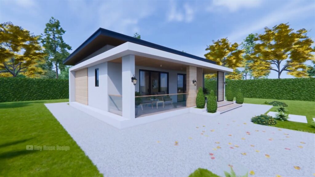 30x26 Beautiful Small House 9x8 Meter 2 Beds 2 Bath - House Plans 3D