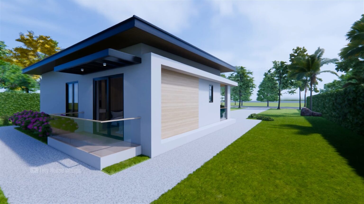 30x26 Beautiful Small House 9x8 Meter 2 Beds 2 Bath - House Plans 3D