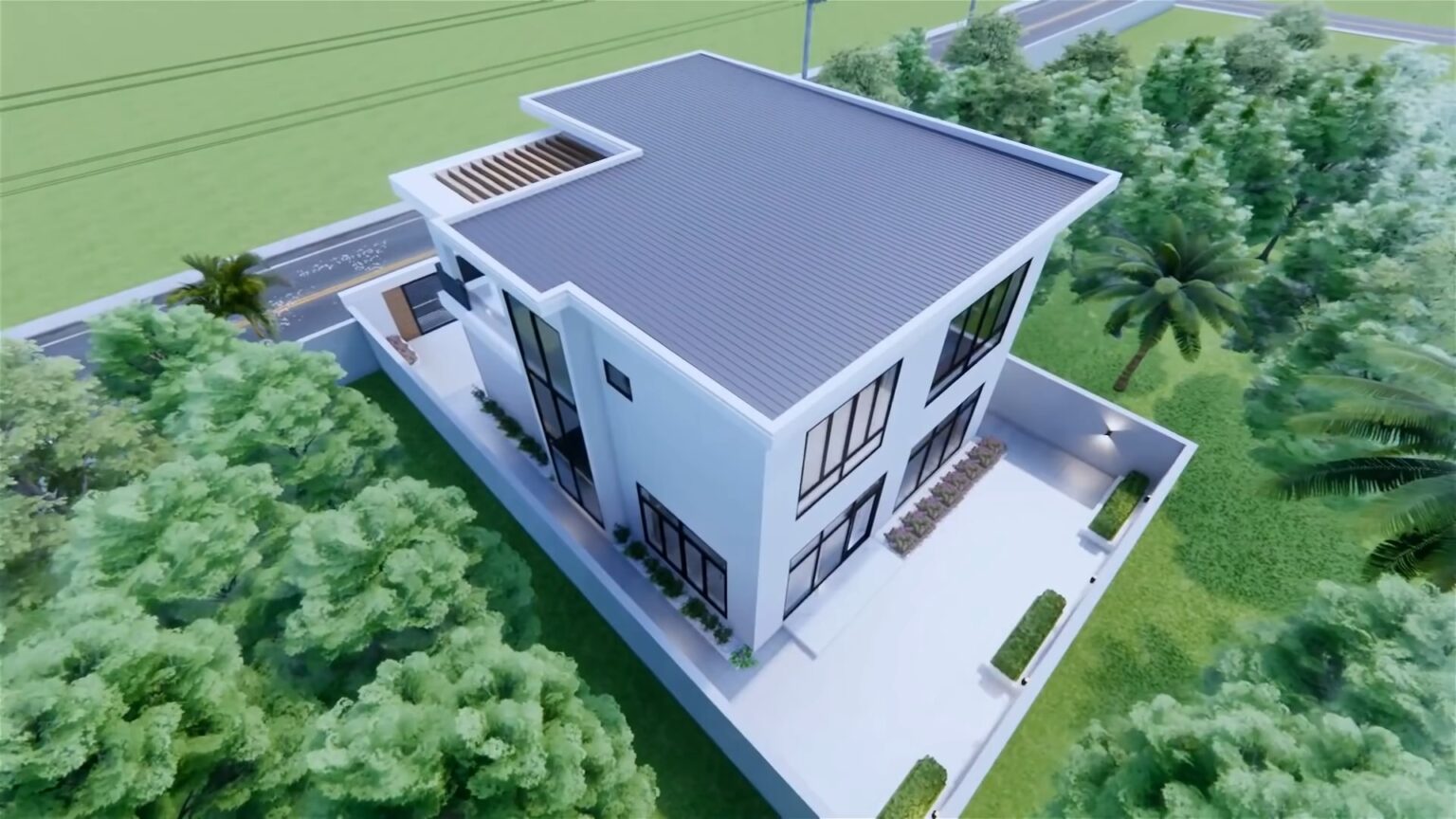 30x36 House Plans 3d 9x11 Meter 4 Beds 4 Baths - House Plans 3D