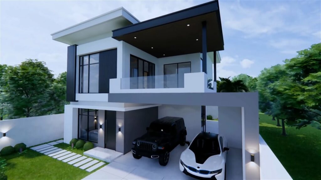 39x39 House Design Plan 12x12 Meter 4 Bedrooms 3 Baths - House Plans 3D