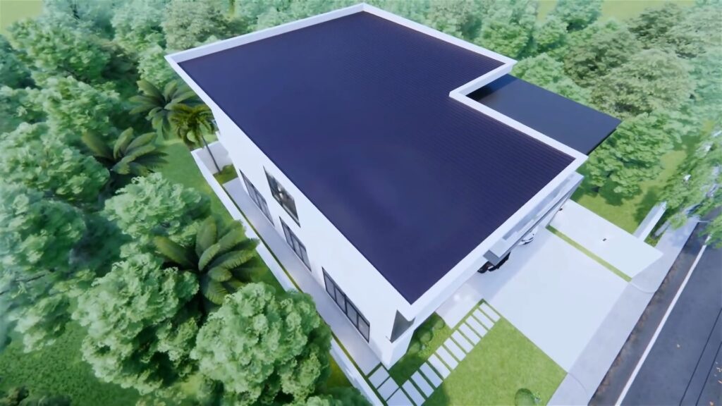 39x39 House Design Plan 12x12 Meter 4 Bedrooms 3 Baths - House Plans 3D