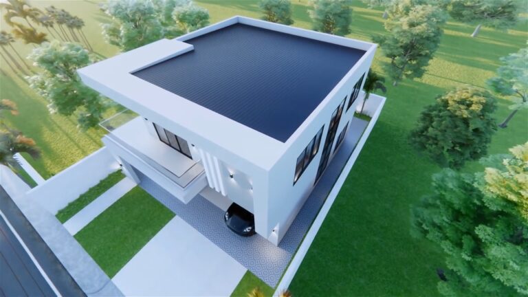 33x33 House Plans 3d 10x10 Meter Modern House Design 4 Beds 4 Baths ...