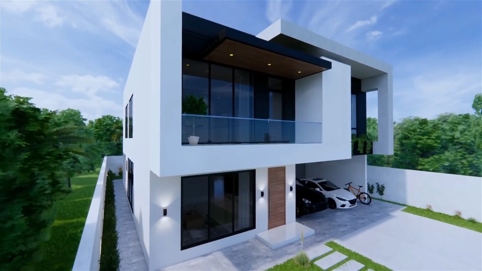 39x46 House Design Plans 12x14 Meter 4 Beds 6 Baths - House Plans 3D