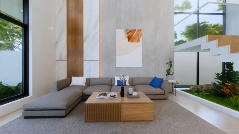 Beautiful House Design 46x53 Feet Home Design 14x16 M 5 Bed 7 Bath ...