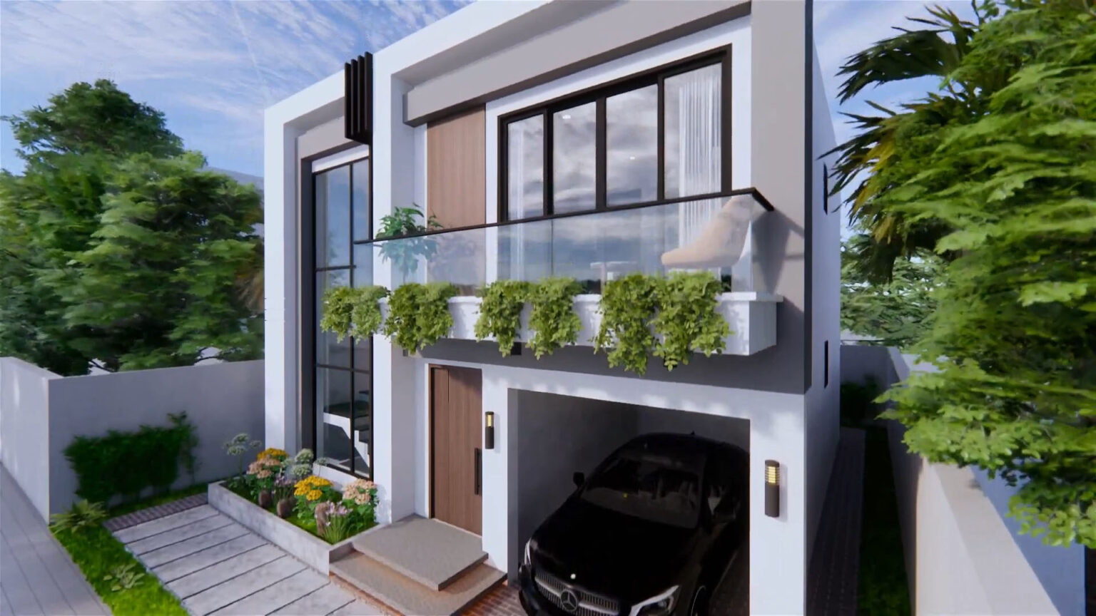 House Design 26x31 Feet Home Plan 8x9.5 M 3 Bed 3 Bath - House Plans 3D
