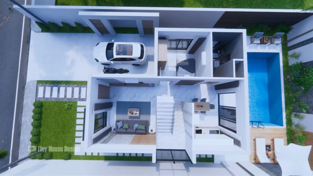 New Home Design 23x30 Feet House Design 7x9 M 4 Bed 3 Bath - House Plans 3D