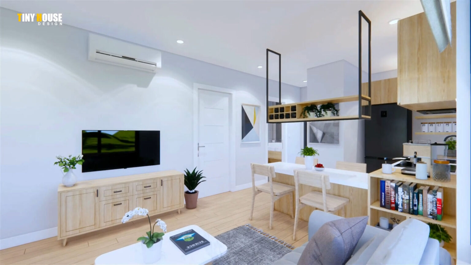 Small House Design 20x20 Feet Home Design Plan 6x6 M 1 Bed 1 Bath ...