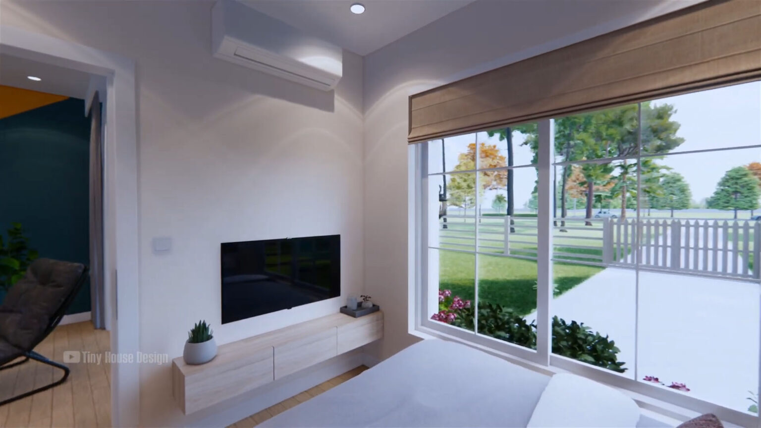 Simple House Design 6x9 with 2 Bedroom - House Plans 3D