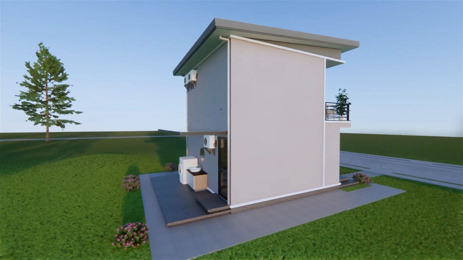 Small House Design 18x18 Feet Home Design 5.5x5.5 M 2 Bed 1 Bath ...
