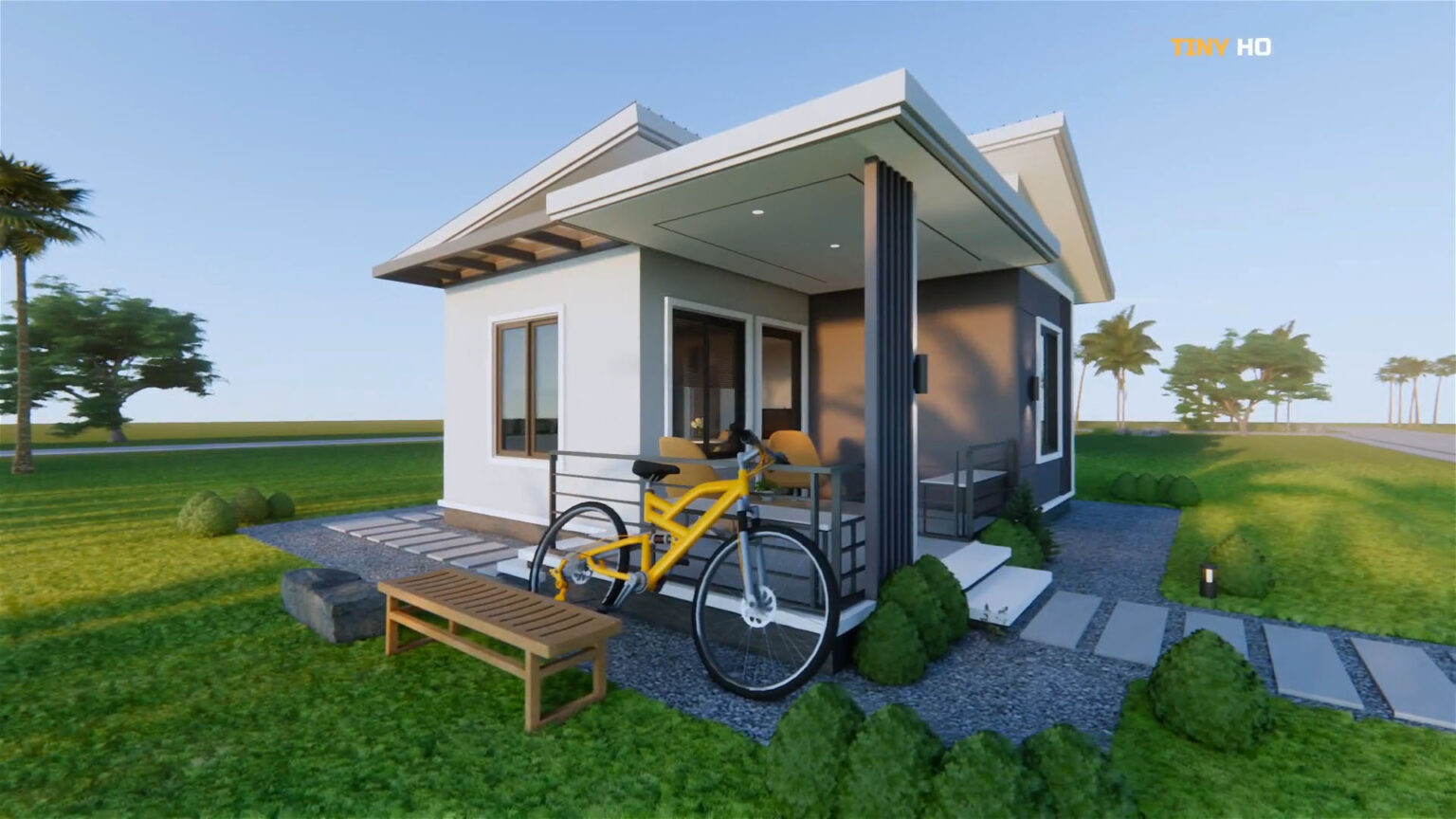 Small House Design 20x20 Feet Home Design 6x6 M 1 Bed 1 Bath - House ...