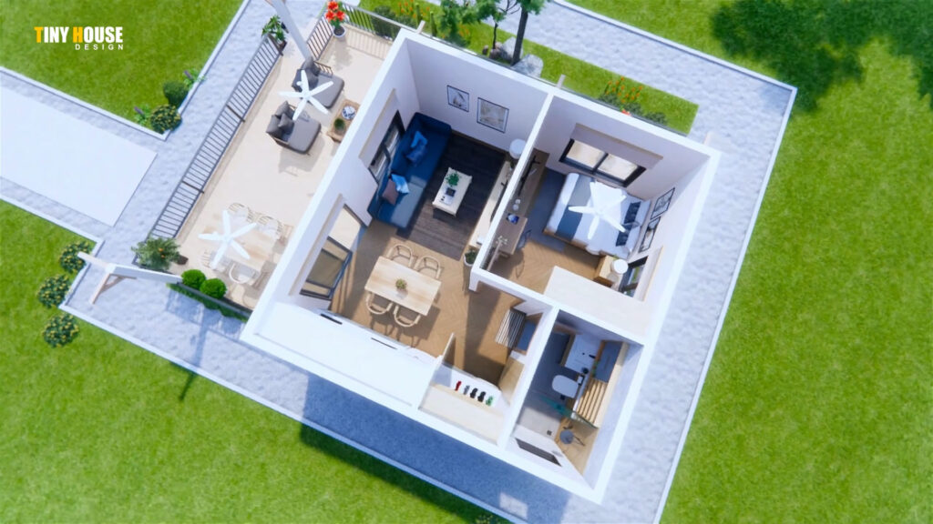 Small House Design 20x20 Feet Home Design 6x6 M 1 Bed 1 Bath - House ...