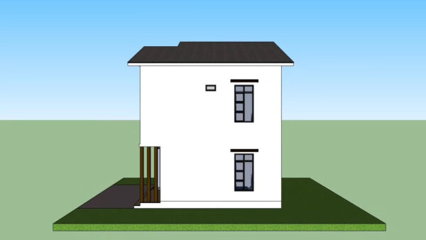 Small House Design 23x23 Feet 7x7 Meter 3 Bed 2 bath - House Plans 3D