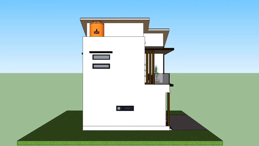 Small House Design 23x23 Feet 7x7 Meter 3 Bed 2 bath - House Plans 3D