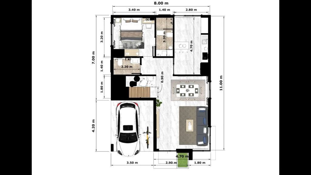 Small House Design 26x36 Feet Home Design 8x11 M 3 Bed 5 Bath - House ...