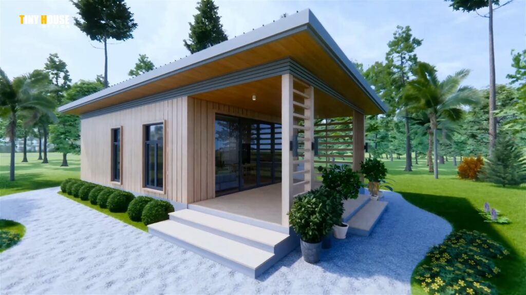 Small House Design 6x11 with 2 Bedrooms - House Plans 3D
