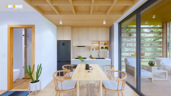 Small House Design 6x11 with 2 Bedrooms - House Plans 3D