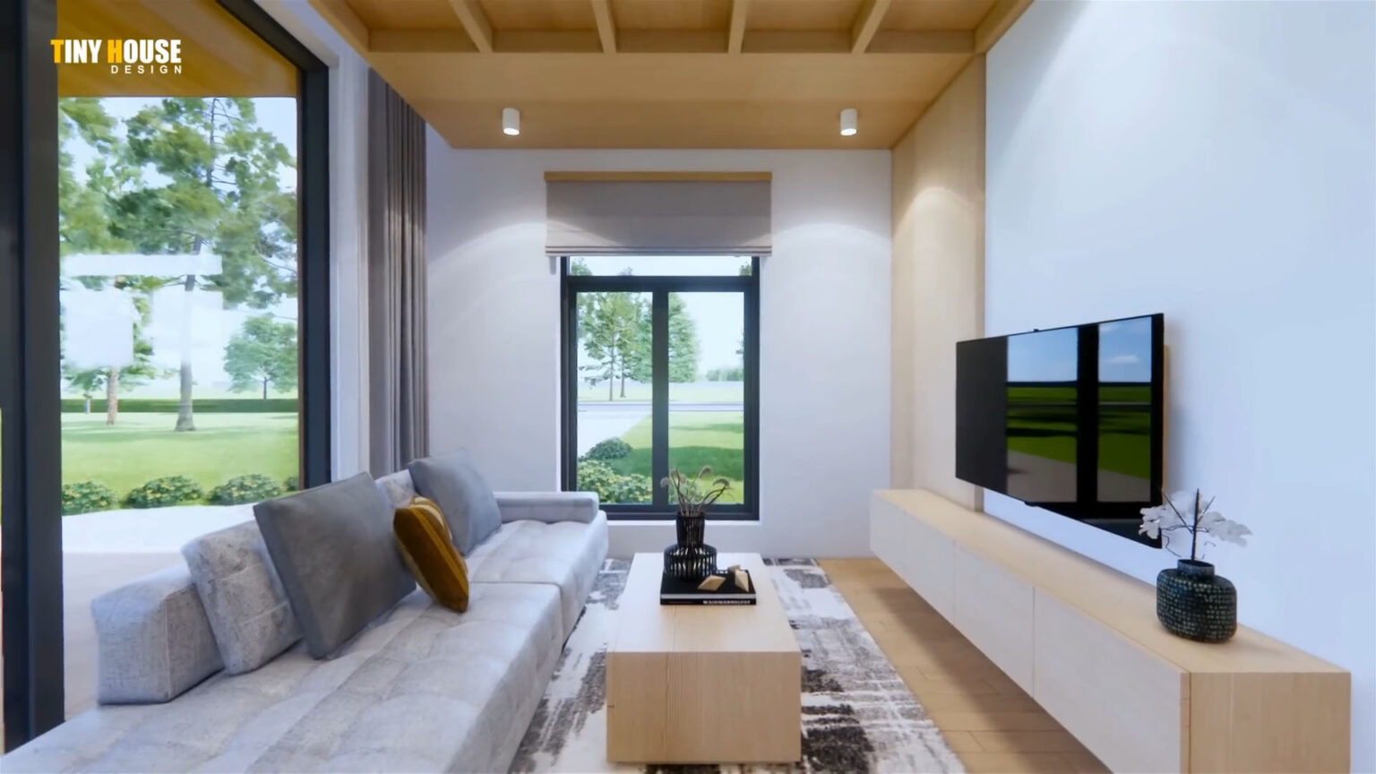 Small House Design 6x11 with 2 Bedrooms - House Plans 3D