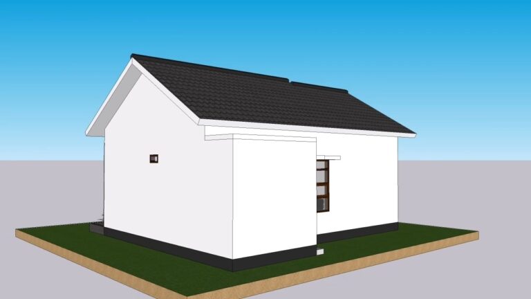 Small House Design 9x8.5 Meter 30x28 Feet 3 Bed 1 bath - House Plans 3D