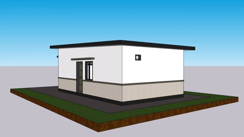 Small House Design 5x9 Meter Home Design 17x30 Feet 2 Beds 1 bath ...