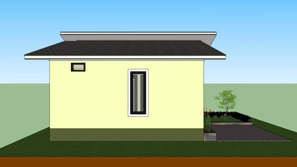 Small Simple House 20x20 Feet Home Design 6x6 Meter 2 Beds - House Plans 3D