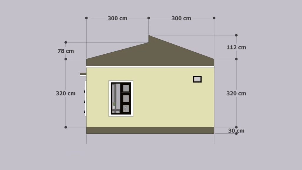 20x20 Small House Design 6x6 Meter 1 Bed 1 Bath - House Plans 3D