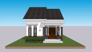 Simple House Design 6x12 Meter Home Plan 20x39 Feet 3 Bed - House Plans 3D