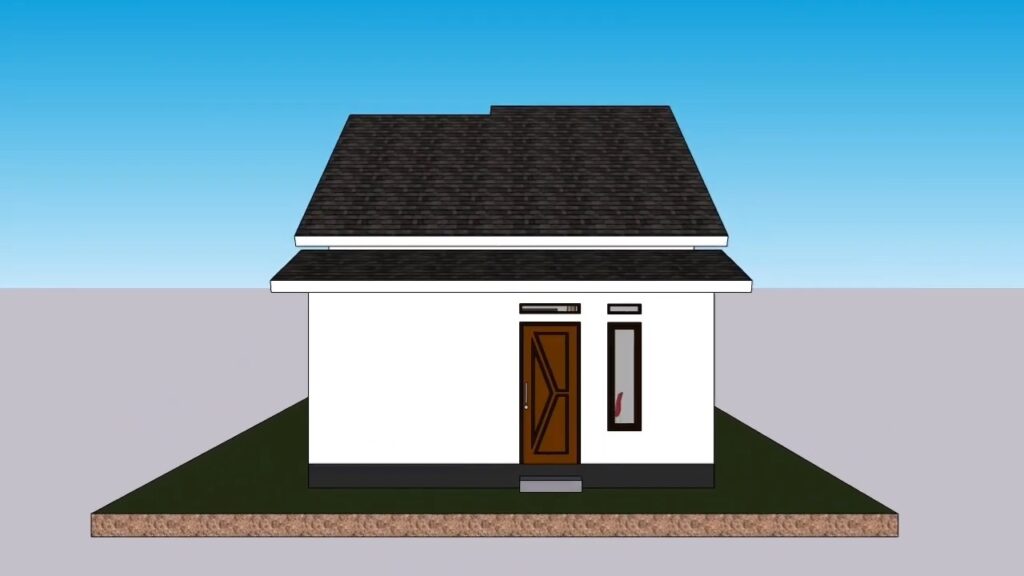 Simple House Design 6x12 Meter Home Plan 20x39 Feet 3 Bed - House Plans 3D