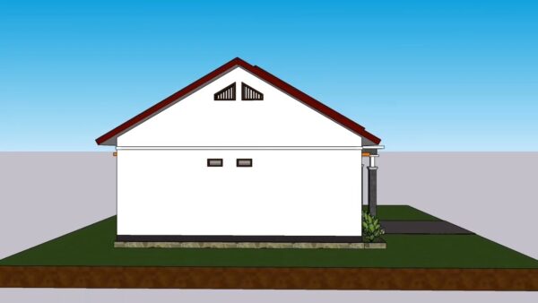 Simple House Design 9x9 Meter Home Plan 30x30 Feet 3 Bed - House Plans 3D