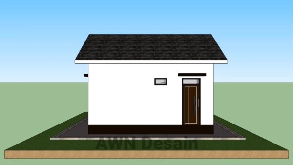 Simple House Plan 6x6 Meter Home Design 20x20 Feet 2 Bed - House Plans 3D