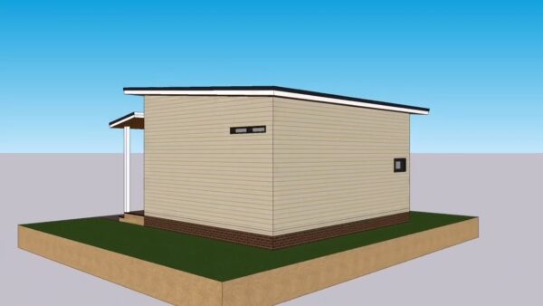 Small House Design 6x6 Meter Home Design 20x20 Feet 1 Bed - House Plans 3D