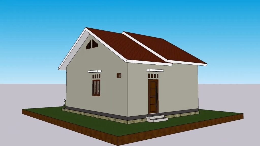 Small House Design 7x9 Meter Home Plan 23x29 Feet 3 Beds - House Plans 3D