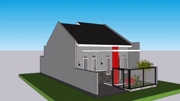 Small House Plan 6x12 Meter Home Design 20x39 Feet 2 Beds - House Plans 3D