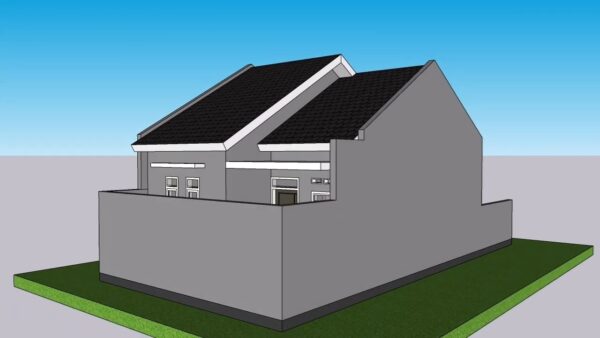 Small House Plan 6x12 Meter Home Design 20x39 Feet 2 Beds - House Plans 3D