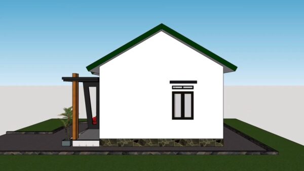 Small House Plan 6x6 Meter Home Design 20x20 Feet 2 Beds - House Plans 3D