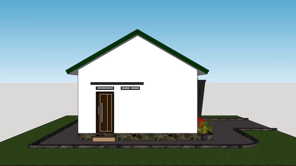 Small House Plan 6x6 Meter Home Design 20x20 Feet 2 Beds - House Plans 3D