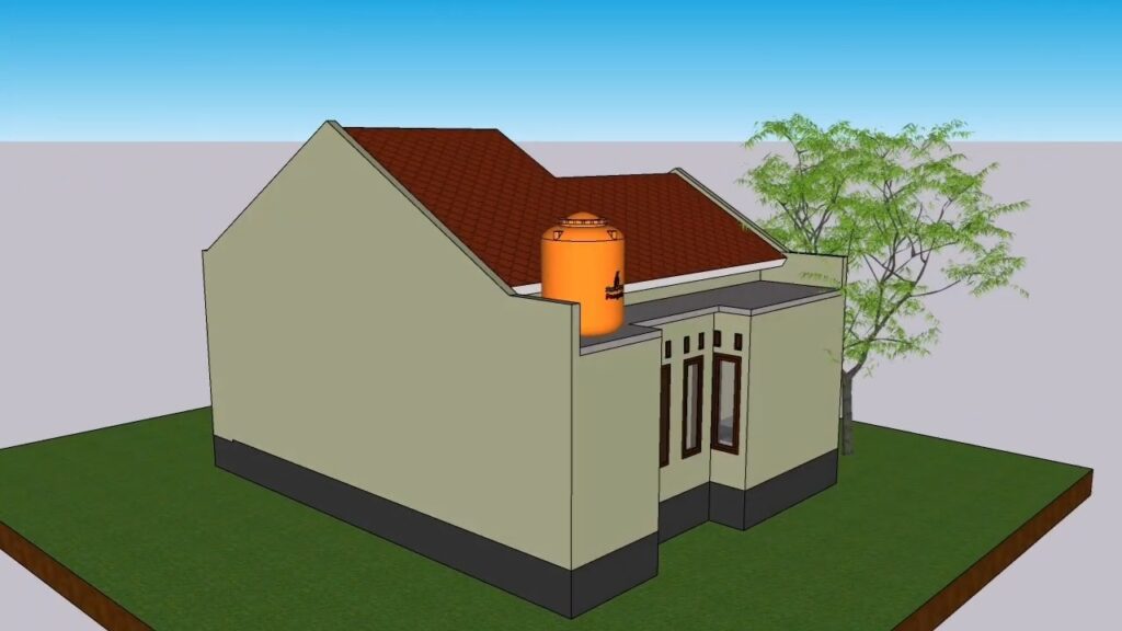 Small House Plans 7x9 Meter Home Design 23x29 Feet 2 Beds - House Plans 3D