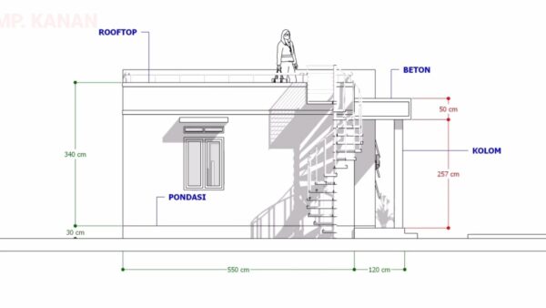 Small Simple House 20x20 Feet Home Design 6x6 Meter 2 Beds - House Plans 3D