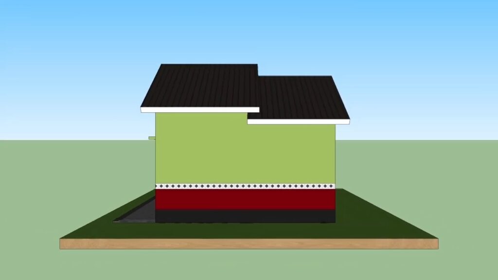 Small Simple House 6x6 Meter Home Plan 20x20 Feet 2 Beds - House Plans 3D