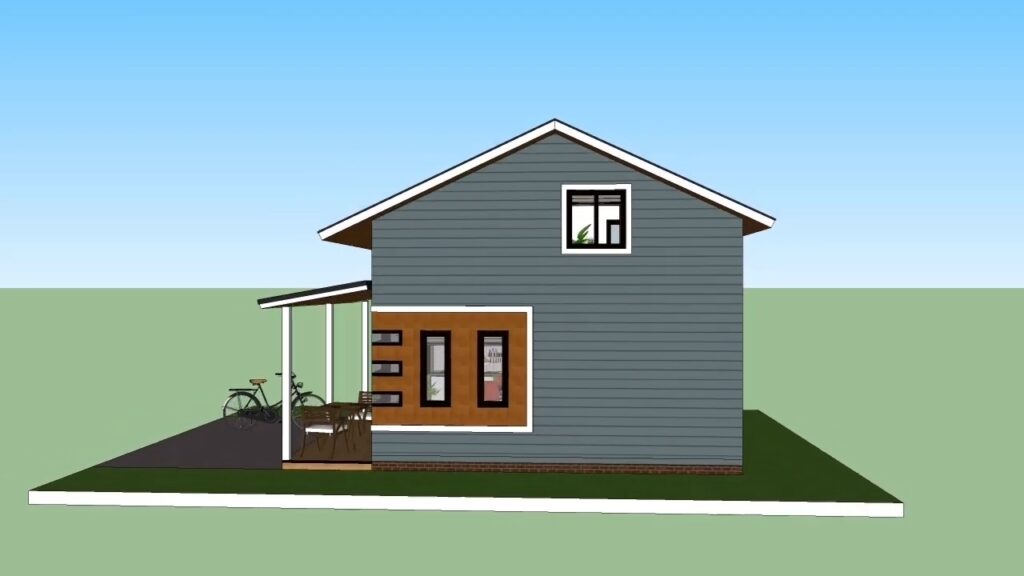 Tiny House Plan 7x6 Meter Home Design 23x20 Feet 3 Beds - House Plans 3D